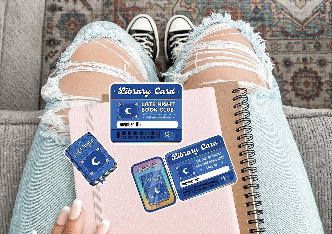 Late Night Library Card Svg Png / One More Chapter Book Club Png ...