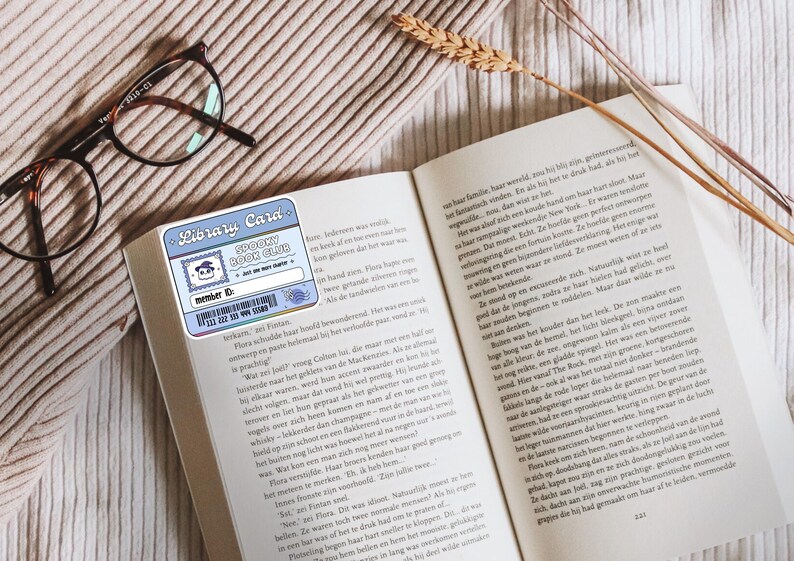 Ghost Spooky Library Card Svg Png / Spooky Book Png/ Halloween Bookish ...