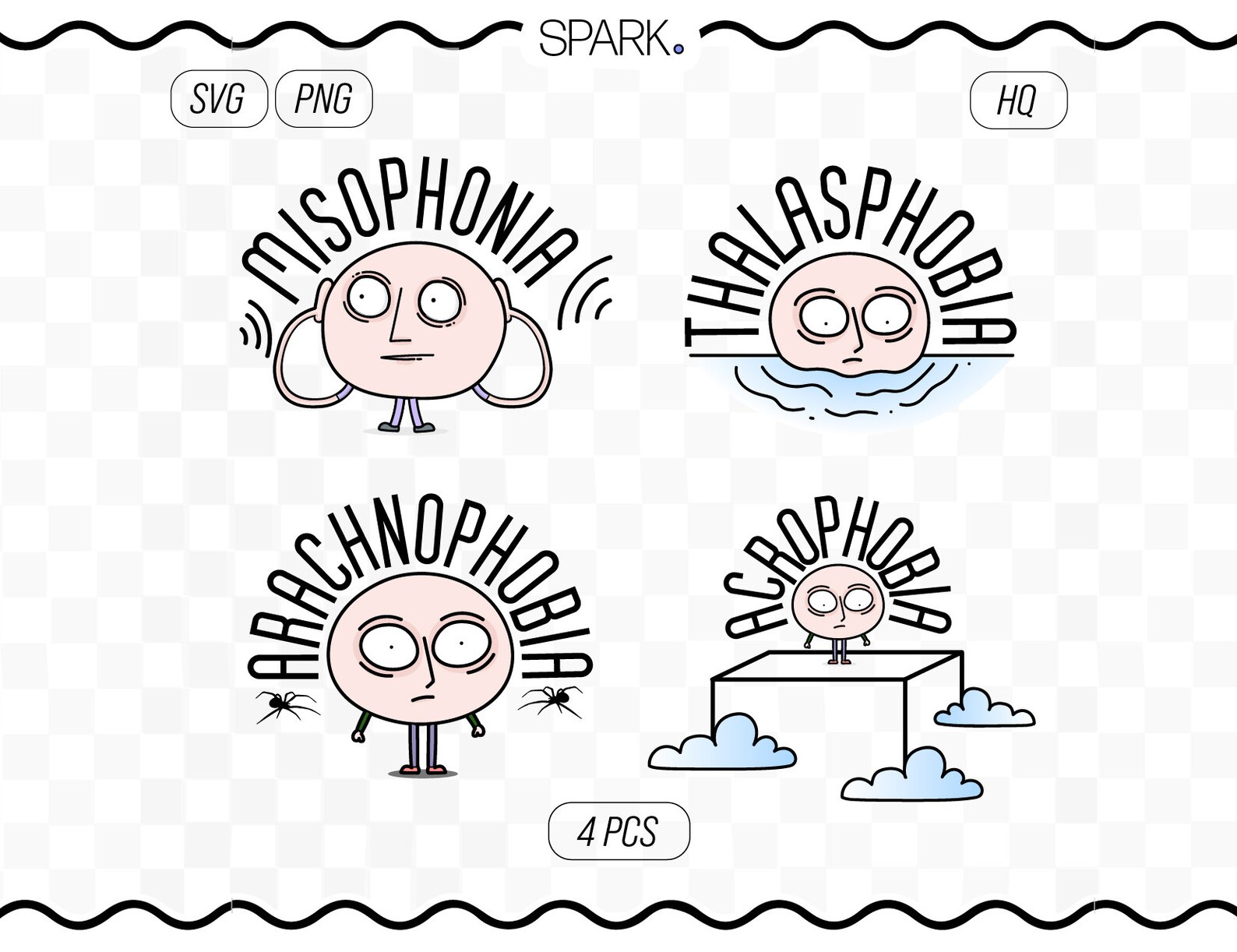 Phobias Design/ Gift for People With Phobias/ Phobia of Fear of Spiders ...