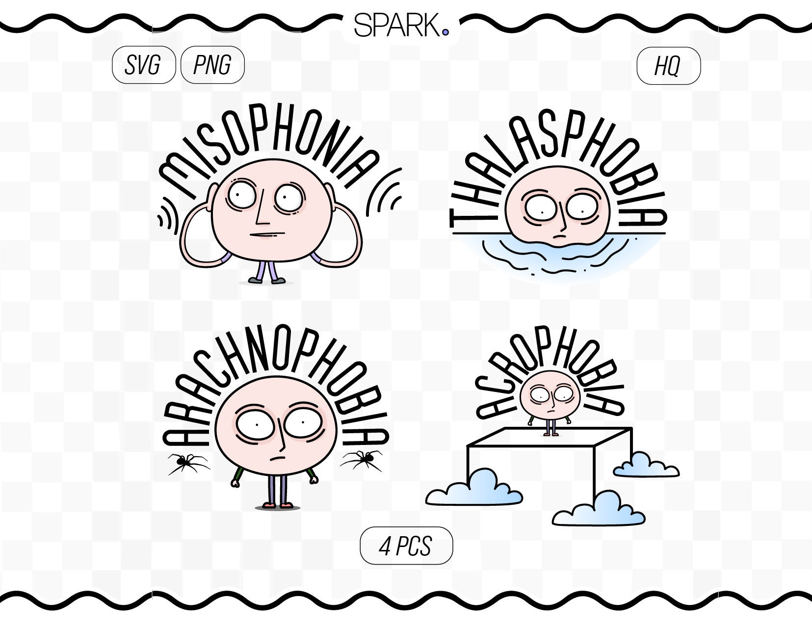 Phobias Design/ Gift for People With Phobias/ Phobia of Fear of Spiders ...