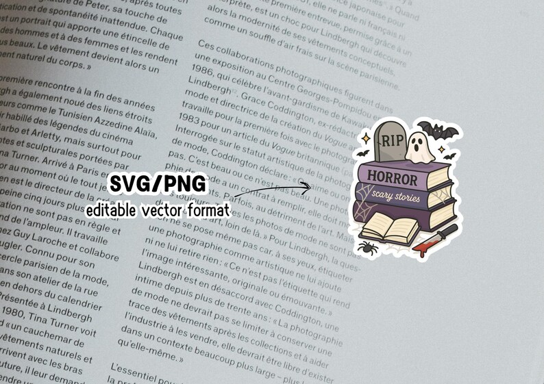 Horror Book Trope PNG SVG / Scary Stories Book (commercial Use) - Etsy