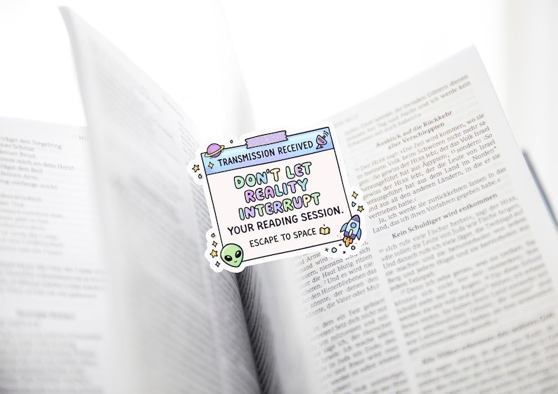 Reader Book Notes Sticker Set PNG / Romance & Sci-fi Reading Quotes ...