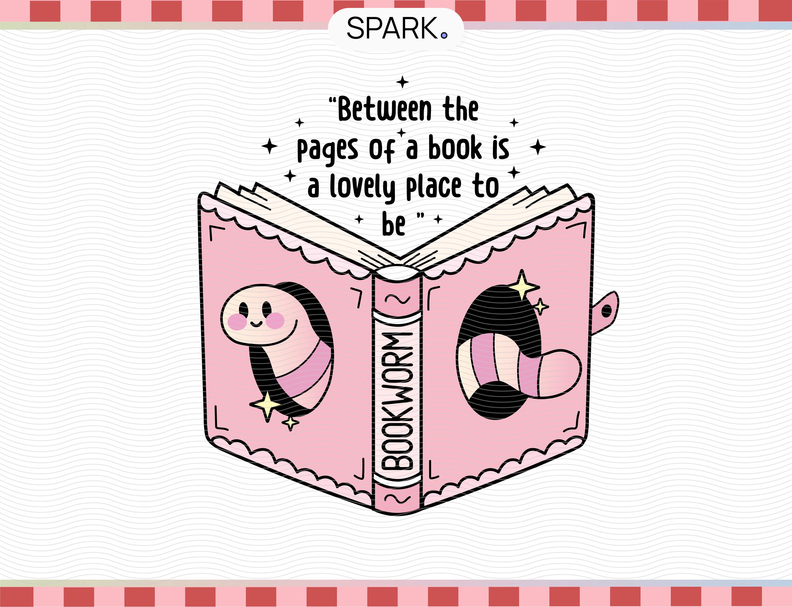 Bookworm Sticker for Kindles Svg Png / Professional Bookworm Sticker ...