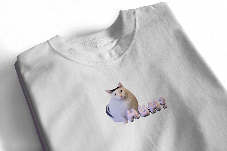 Huh Cat Meme / Emotes Svg / Cat Huh Sticker/ Funny Cat Sticker/ Sticker ...