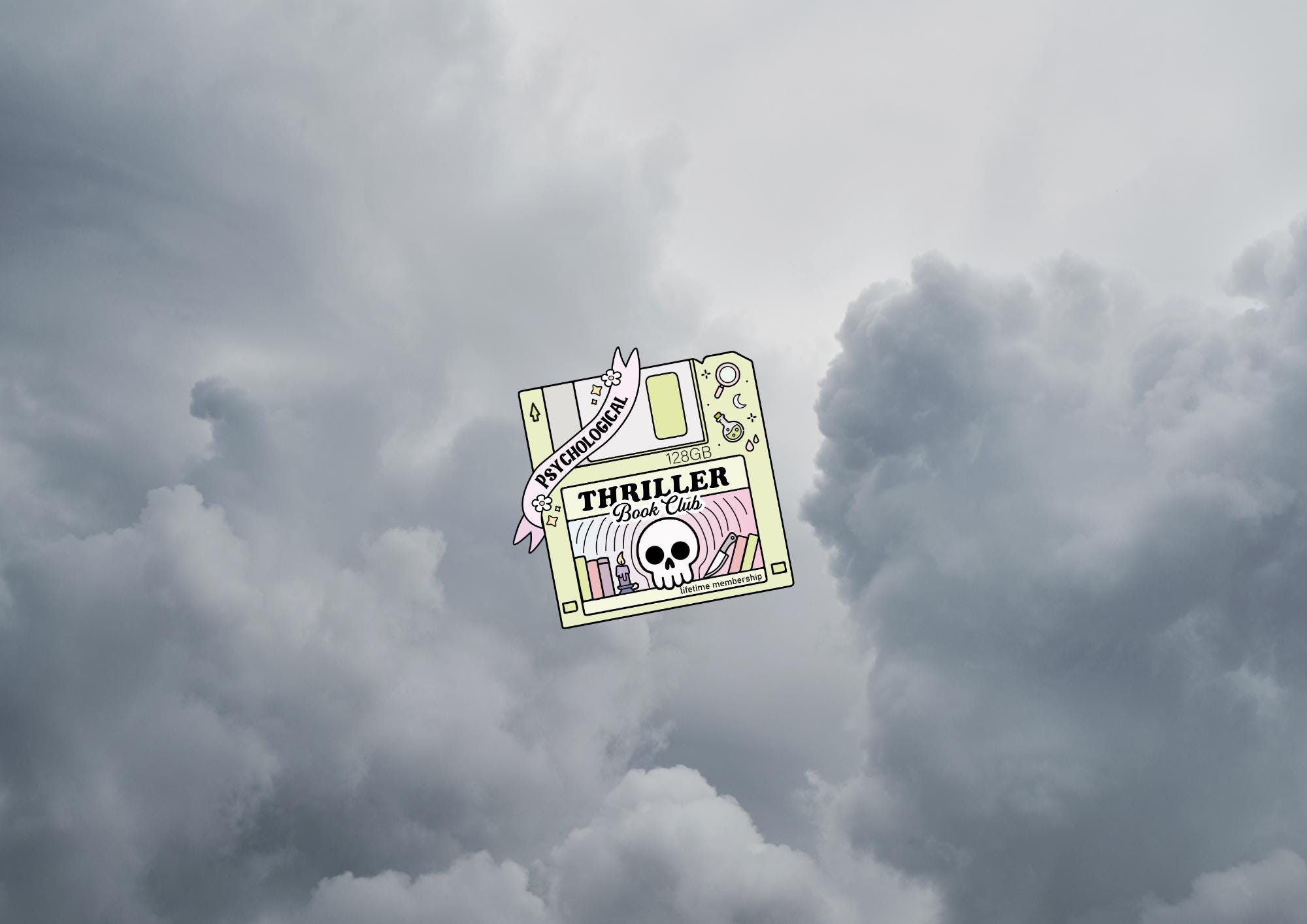 Thriller Book Club Memory Card PNG SVG: Thriller Psychological Cute ...