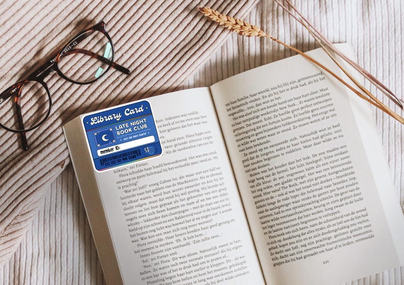 Late Night Library Card Svg Png / One More Chapter Book Club Png ...