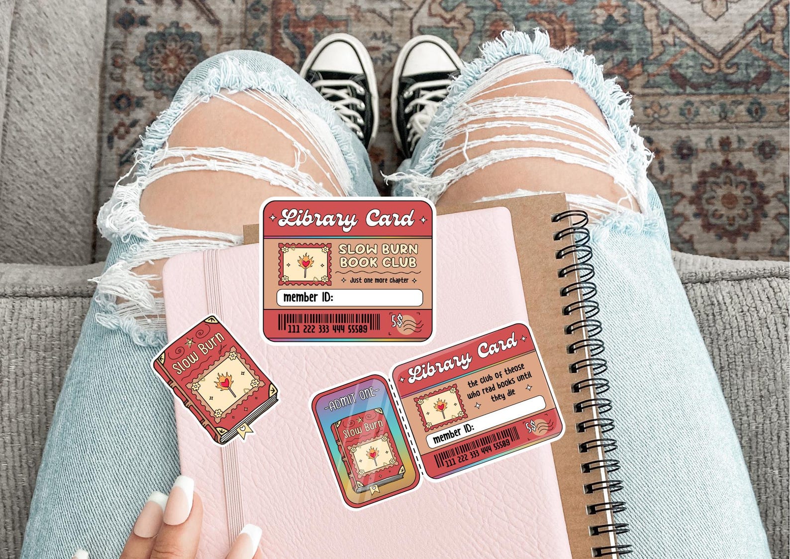 Slow Burn Book Club Library Card: PNG SVG Cut File (digital Download ...