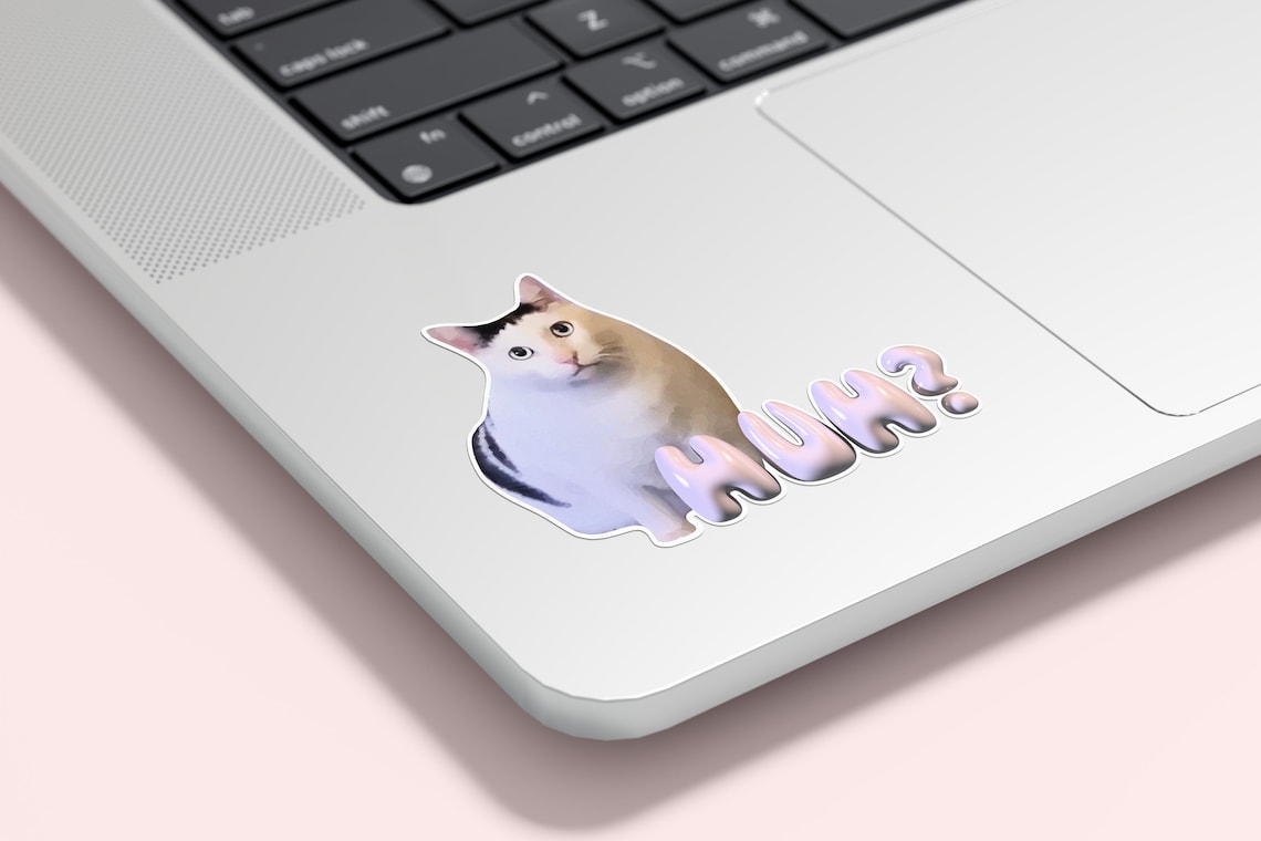 Huh Cat Meme SVG: Funny Cat Sticker, Twitch Emotes (digital Download ...