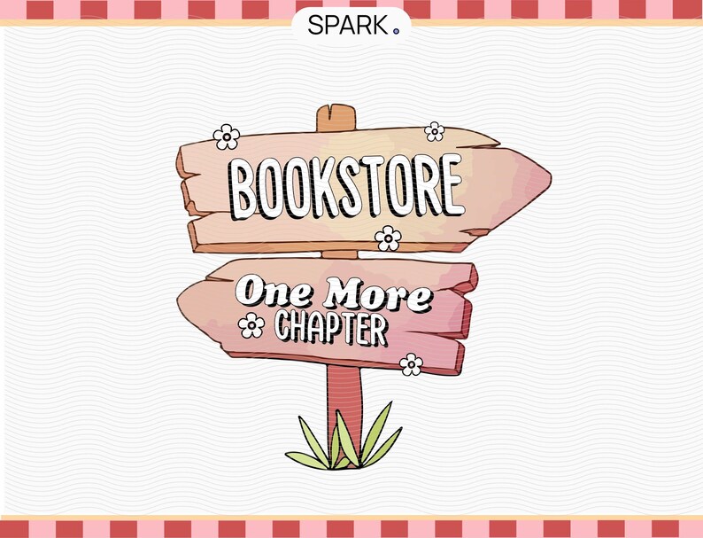 Bookstore Direction Sign: Bookish PNG SVG (digital Download) - Etsy