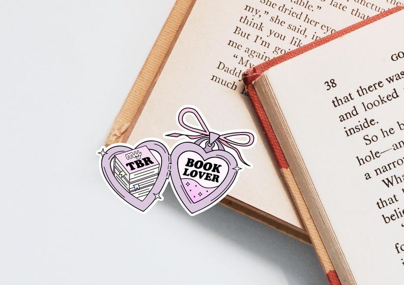 Bookish Heart Locket SVG PNG | Trendy Violet Book Lover Design - Etsy