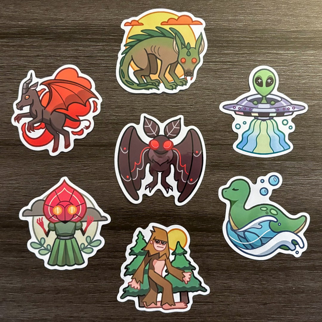 2.5 Mini Chibi Cryptid Vinyl Stickers Laptop, Water Bottle Stickers ...