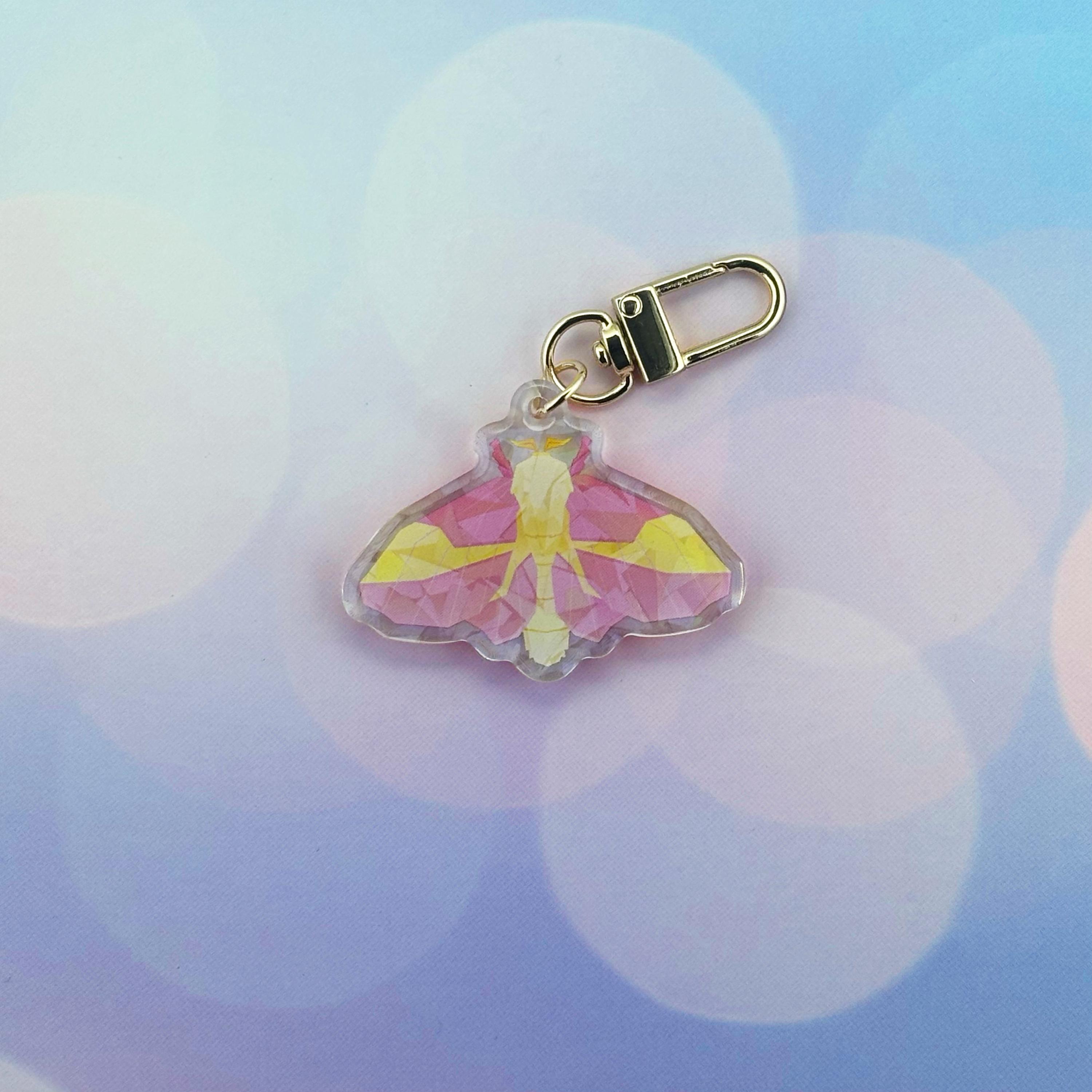 2" Holographic Moth Acrylic Charm Keychains | Moth Lovers - Etsy