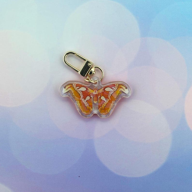 2" Holographic Moth Acrylic Charm Keychains | Moth Lovers - Etsy