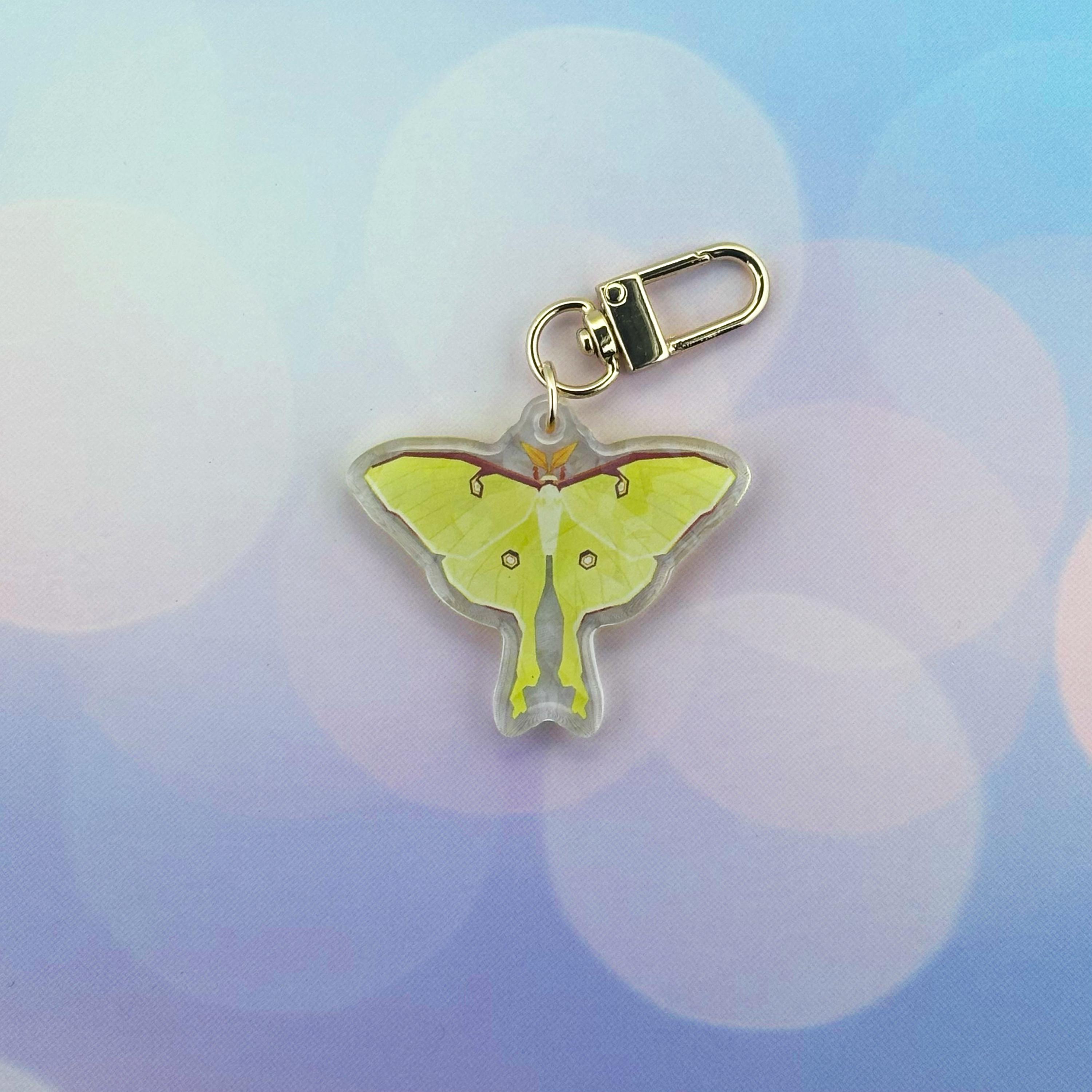 2" Holographic Moth Acrylic Charm Keychains | Moth Lovers - Etsy