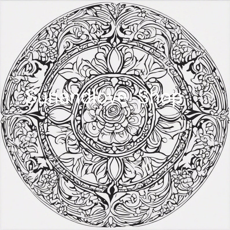 Baroque Theme Coloring Page - Etsy