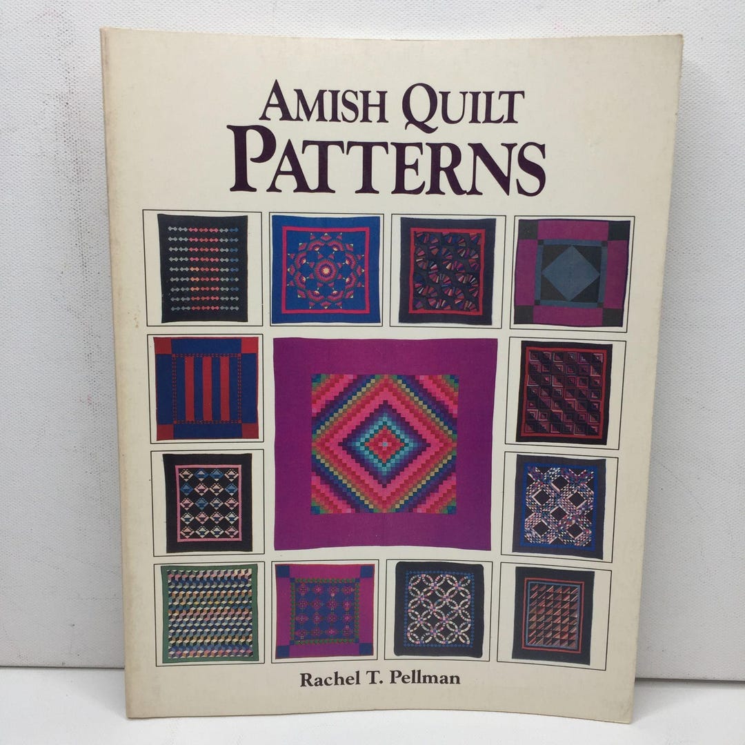 Amish Quilt Patterns Rachel T. Pellman Paperback Book Design Template ...