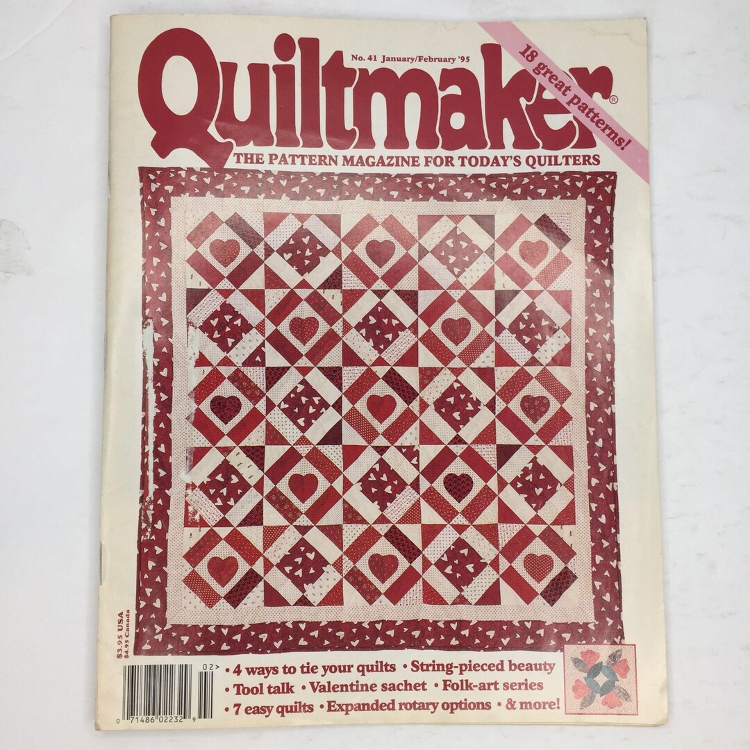 Vintage Quiltmaker Magazine Jan/feb 1995 No 41 Valentine 7 Patterns ...
