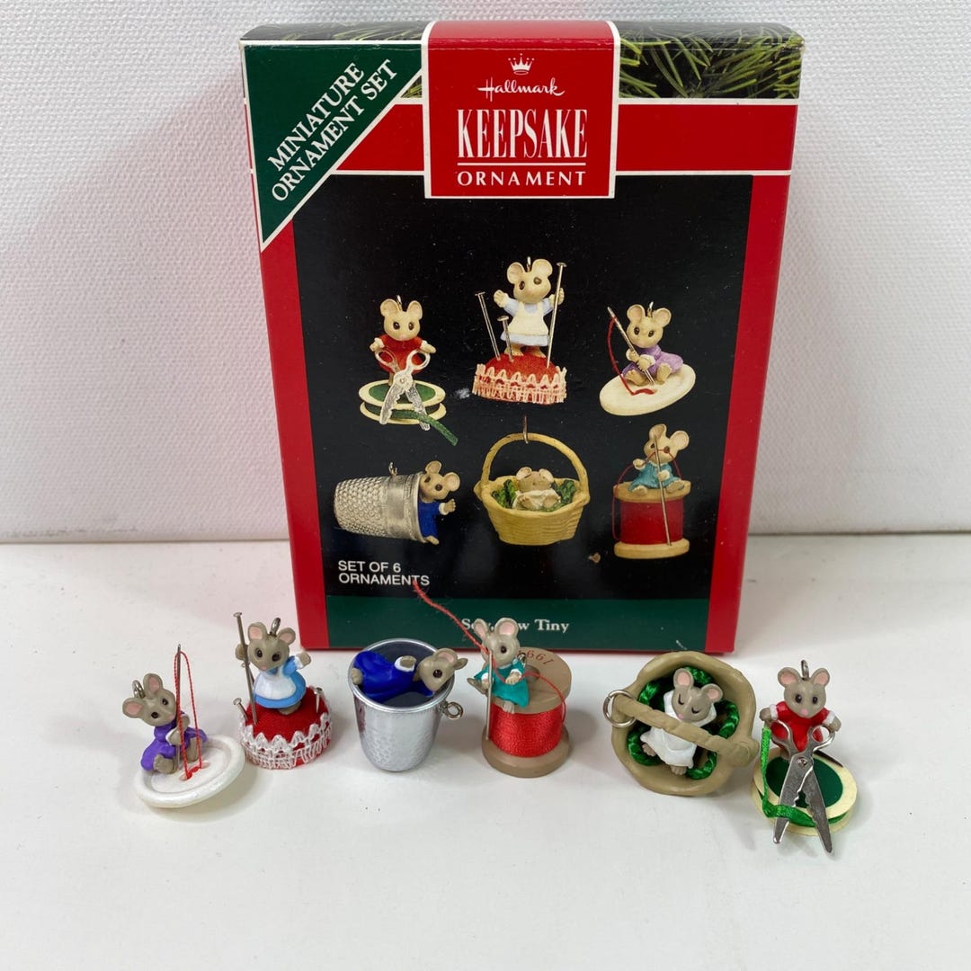 Hallmark Keepsake Sew Sew Tiny Mini Mouse Set 6 Christmas Ornaments - Etsy