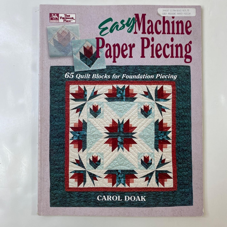 Easy Machine Paper Piecing Book Carol Doak Quilting Guide 65 Blocks - Etsy