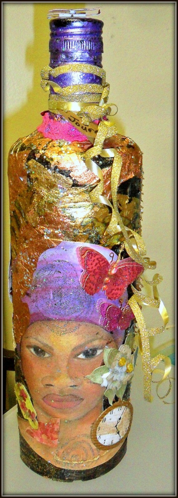 DECORATED EMBELLISHED BOTTLES Embellished With Bling and - Etsy