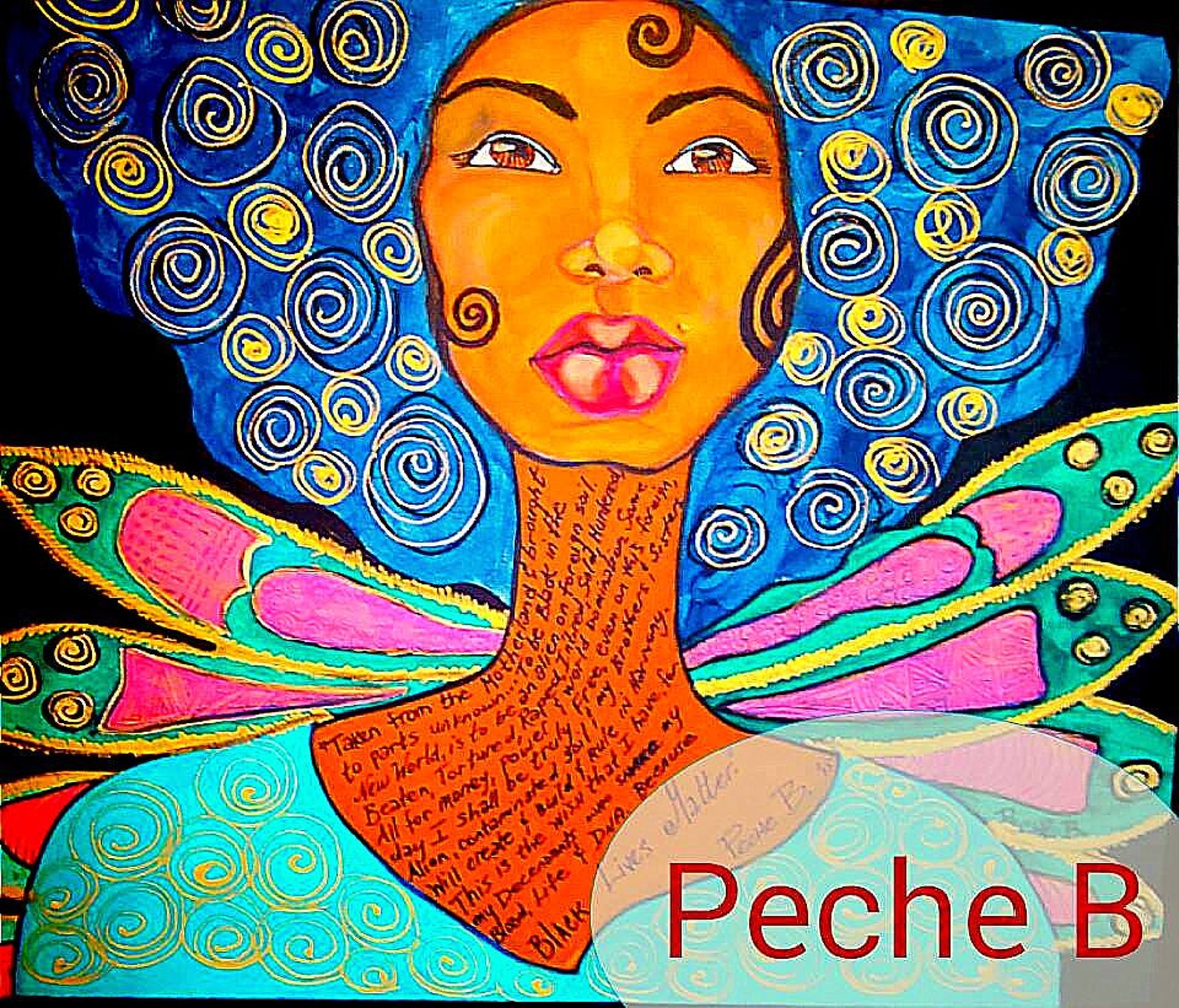 FLY GIRL Giclee Art Print by Artist Peche B. - Etsy