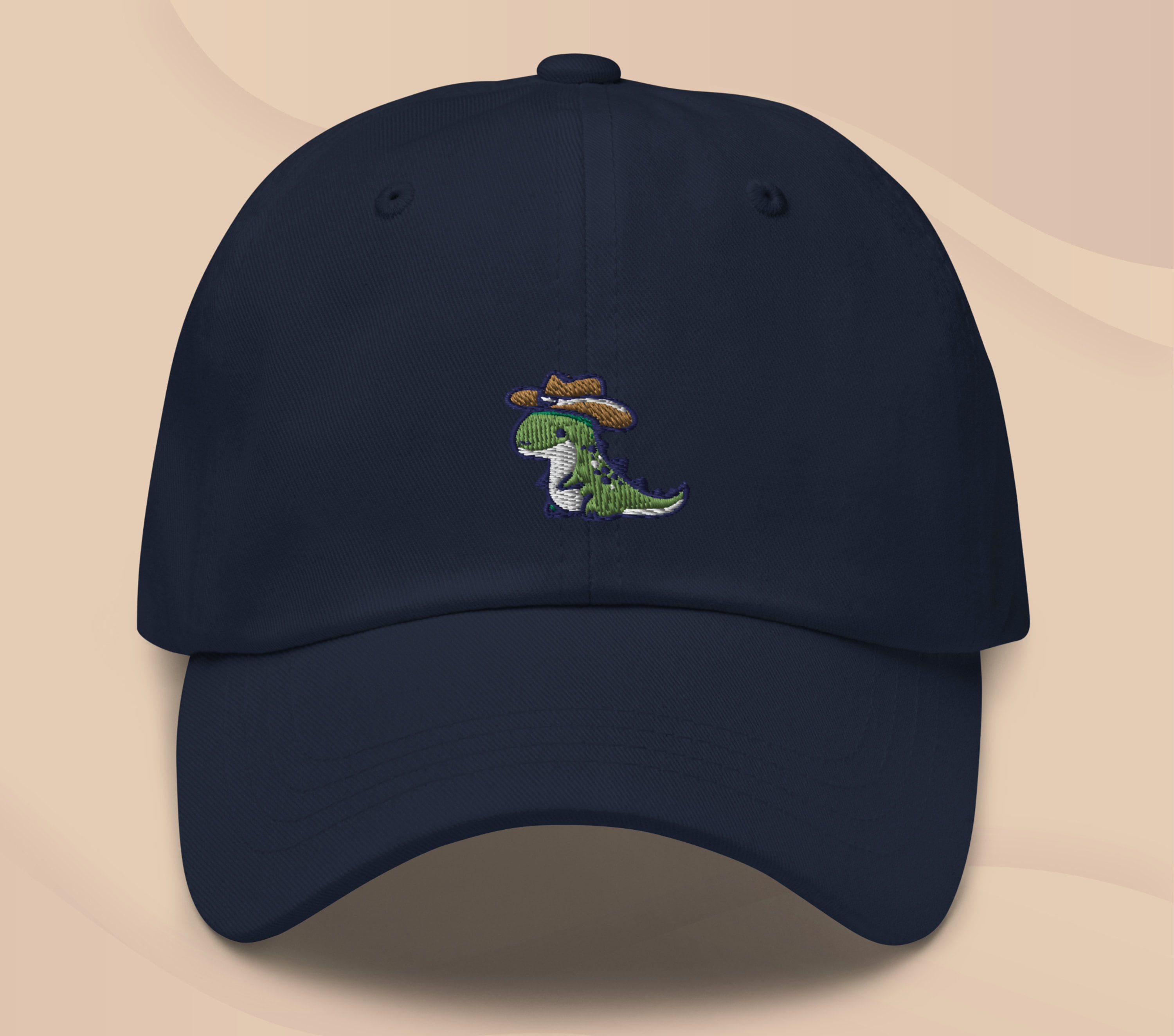Dinosaur Embroidered Hat - T-rex Cowboy Design - Cool Dinosaur Gift ...