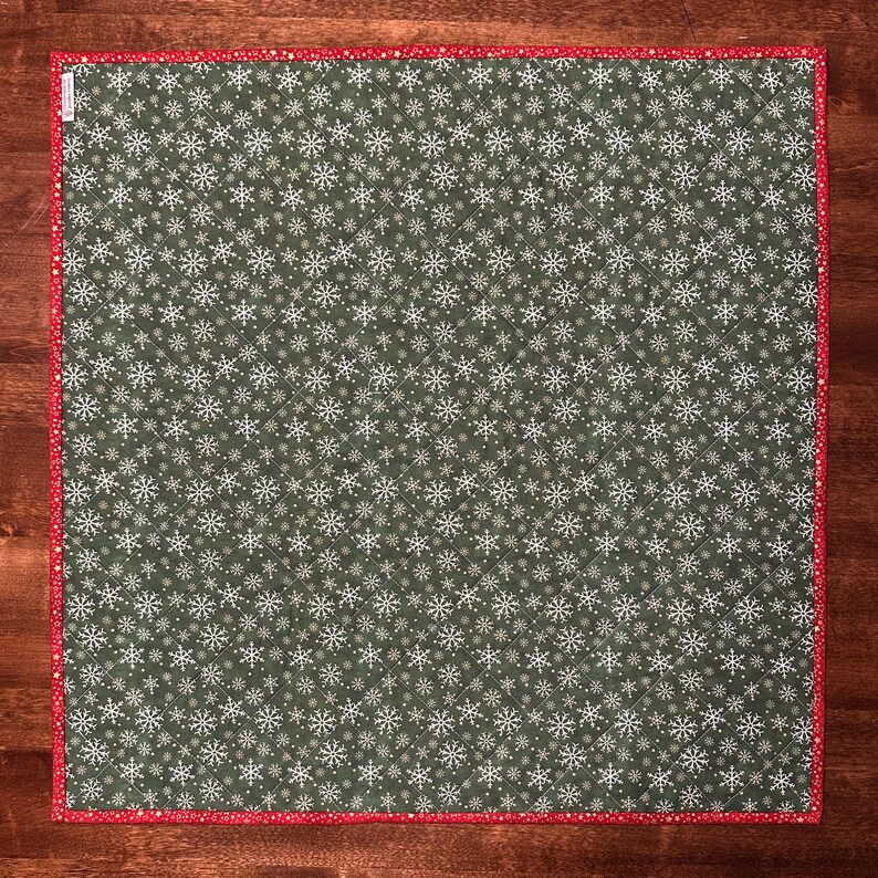 Handmade Christmas Star Quilt Table Topper, Rosewood Design, Farmhouse ...