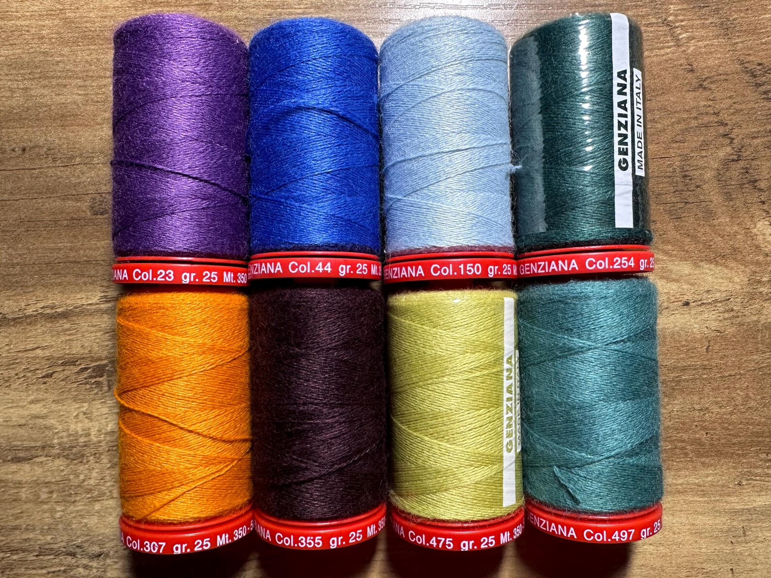 8 Spools of Genziana Wool Thread - Etsy