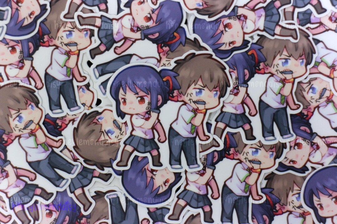 Cute Anime Couple Sticker | Kimi No Na Wa Waterproof Vinyl - Etsy