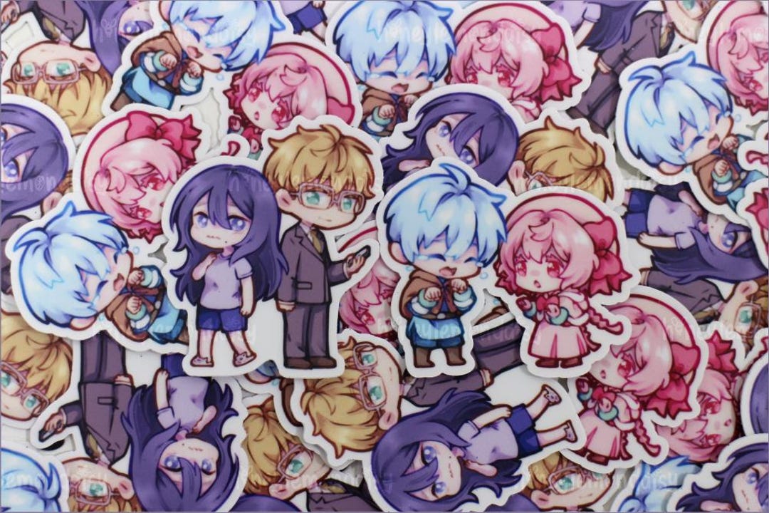 Recovery of an MMO Junkie || Cute Chibi Anime Couple Sticker of Moriko ...