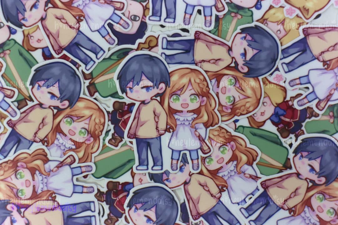 Yamada-kun Lv999 Stickers || Cute Chibi Anime Couple Sticker of Akito ...