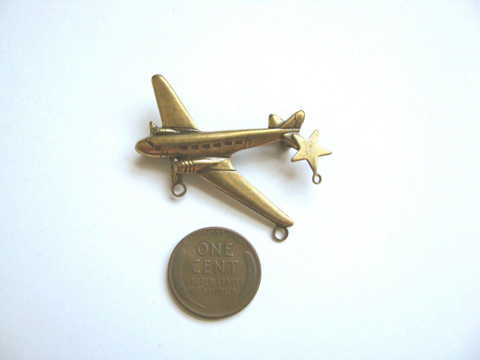 Vintage Airplane Brooch Pin Pins Button Tac Tack Hat Lapel Plane ...
