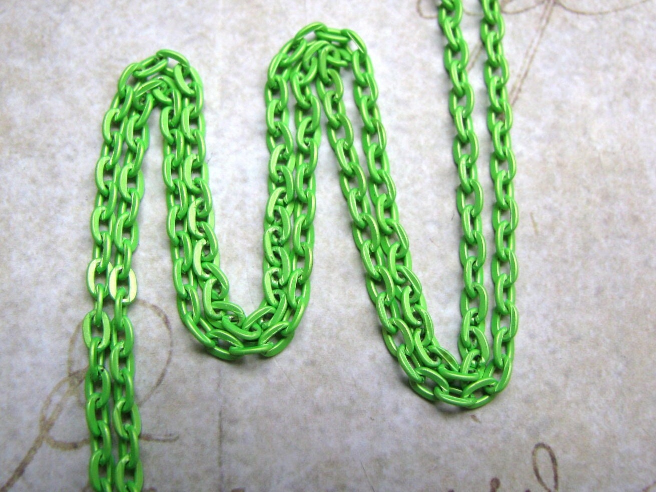 By the Yard Neon Green Chain Neck Chain Necklace Chains Day Glow Bright ...