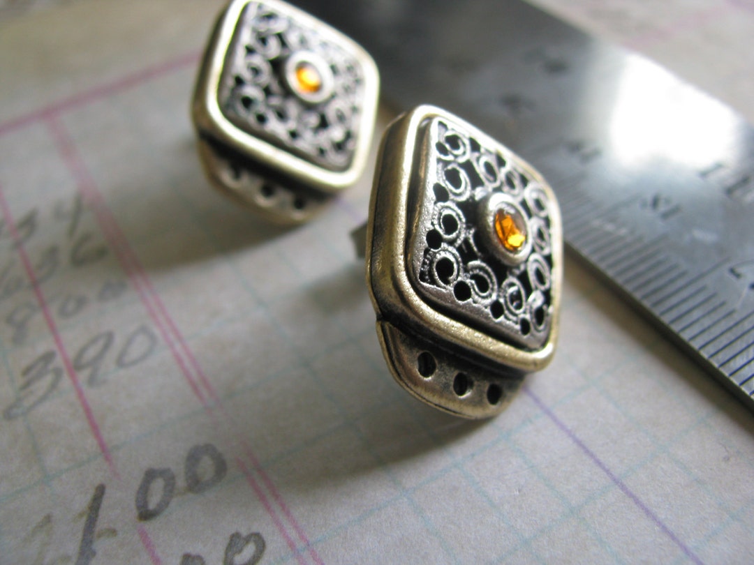 3 Pairs Ear Posts Vintage NOS Ear Wire Findings Destash Settings for ...