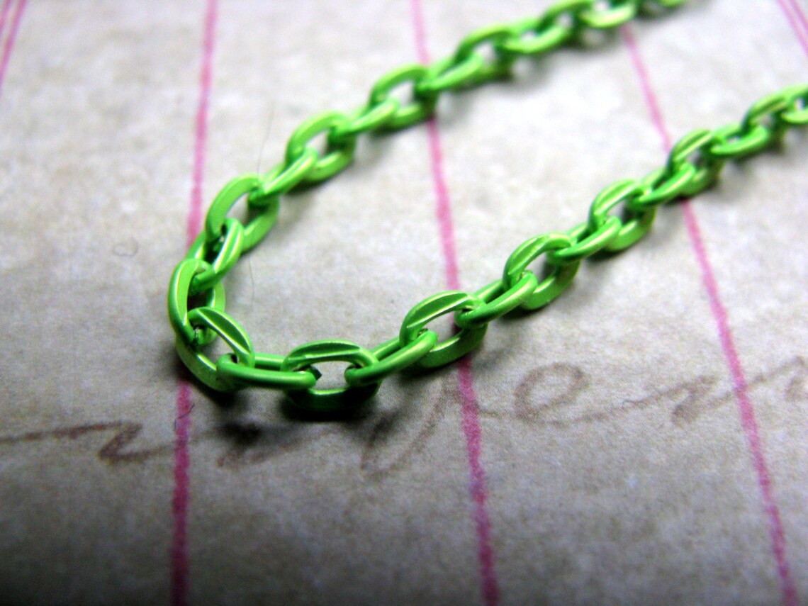 By the Yard Neon Green Chain Neck Chain Necklace Chains Day Glow Bright ...