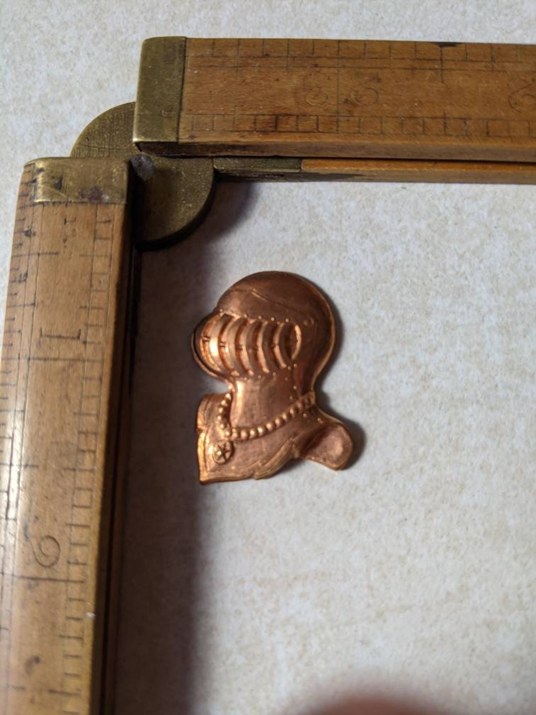 1pc Knight Copper Stamping Knights Head Face Shield Brass Stamping ...