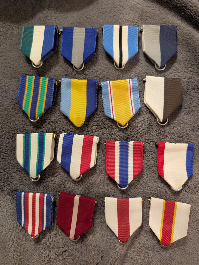 1pc Vintage Military Ribbon Pin Brooch Without Medal Attachment - Etsy