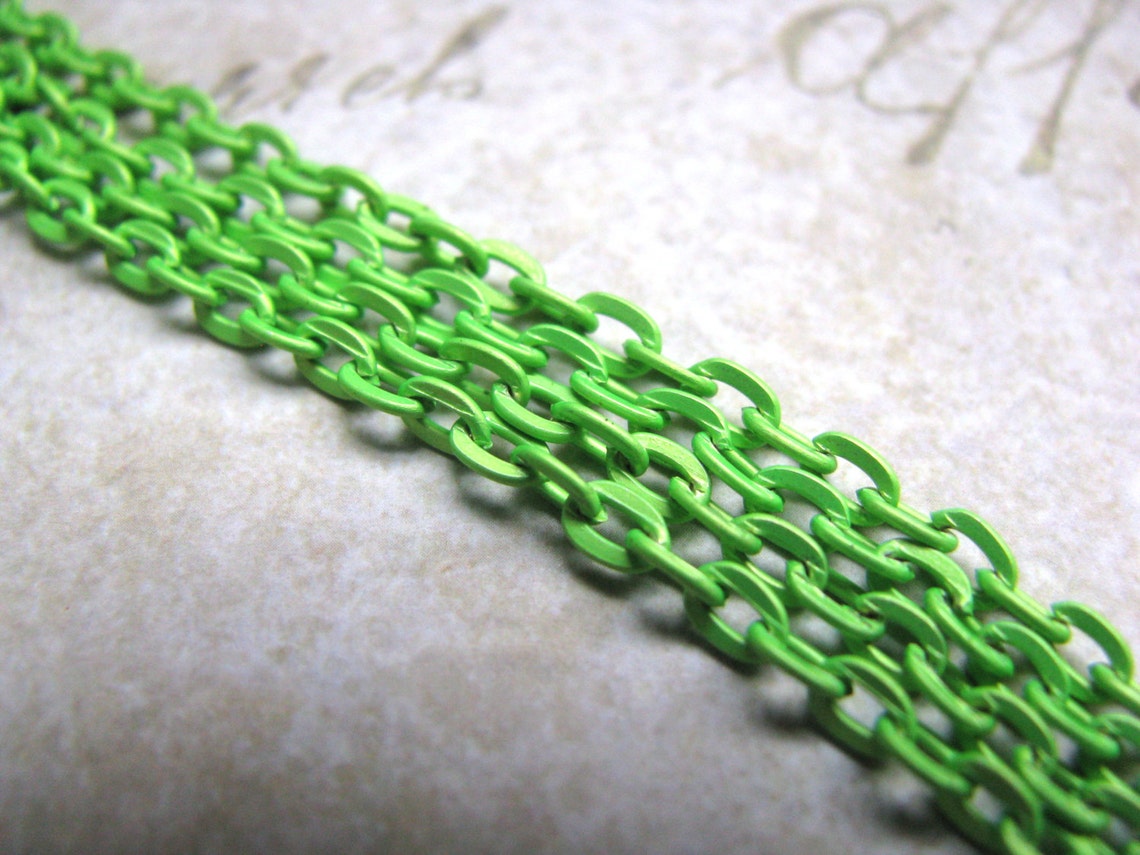 By the Yard Neon Green Chain Neck Chain Necklace Chains Day Glow Bright ...