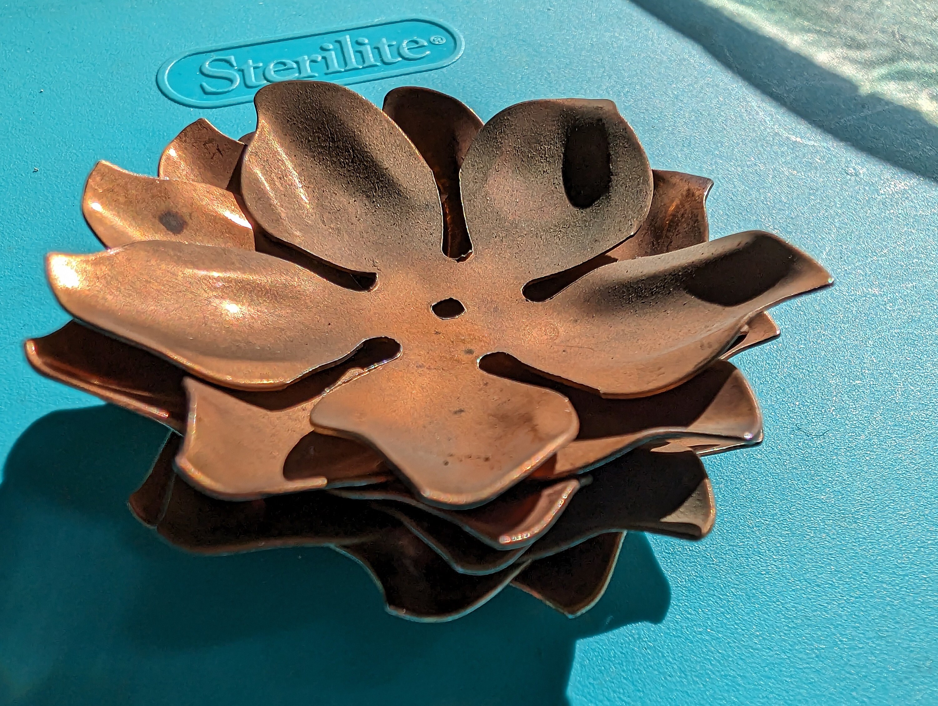 2pc Vintage Flower Petals for Layered Flowers Rivet Hole Sweadge Eyelet ...