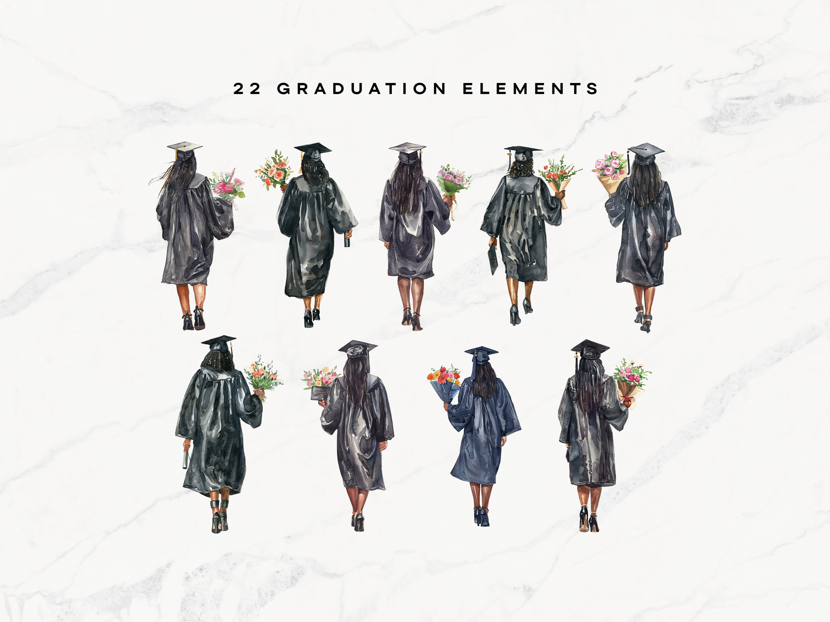 Graduation Clipart Black Women PNG Graduation Girl PNG Clipart for ...