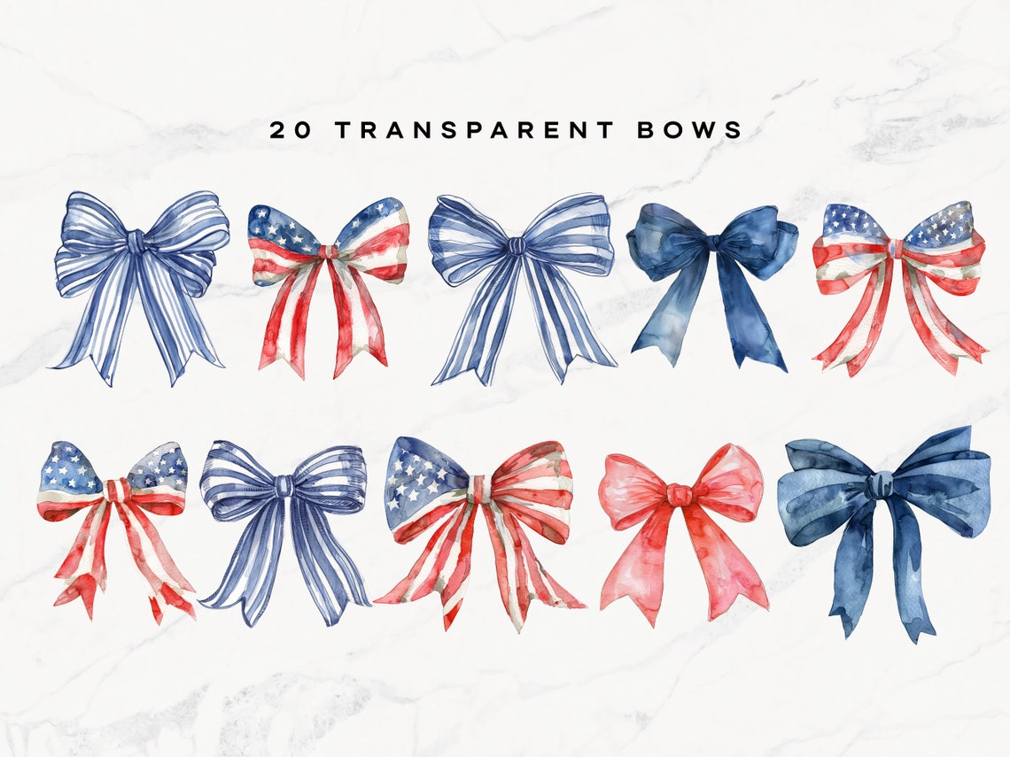 4th of July Coquette Bow Clipart Coquette American Flag Png Pink Bow ...