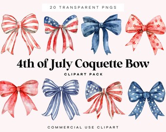 Coquette Bow PNG, 4th of July PNG, Patriotic Bow PNG, Soft Girl ...
