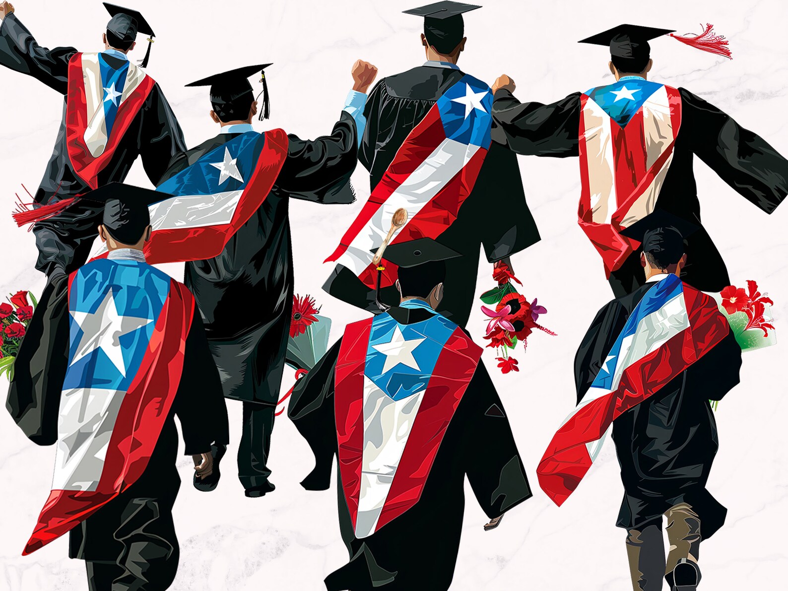 Puerto Rican Graduation Men PNG Graduation Clipart Graduation Guys ...