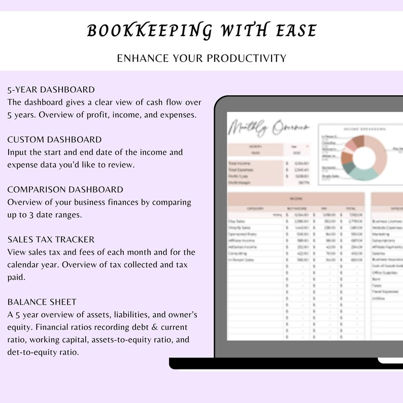 Ultimate Bookkeeping Google Sheets Business Bookkeeping Spreadsheet ...