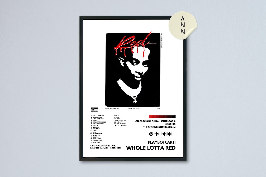 Playboi Carti - Whole Lotta Red Album Poster / Album Cover Poster ...
