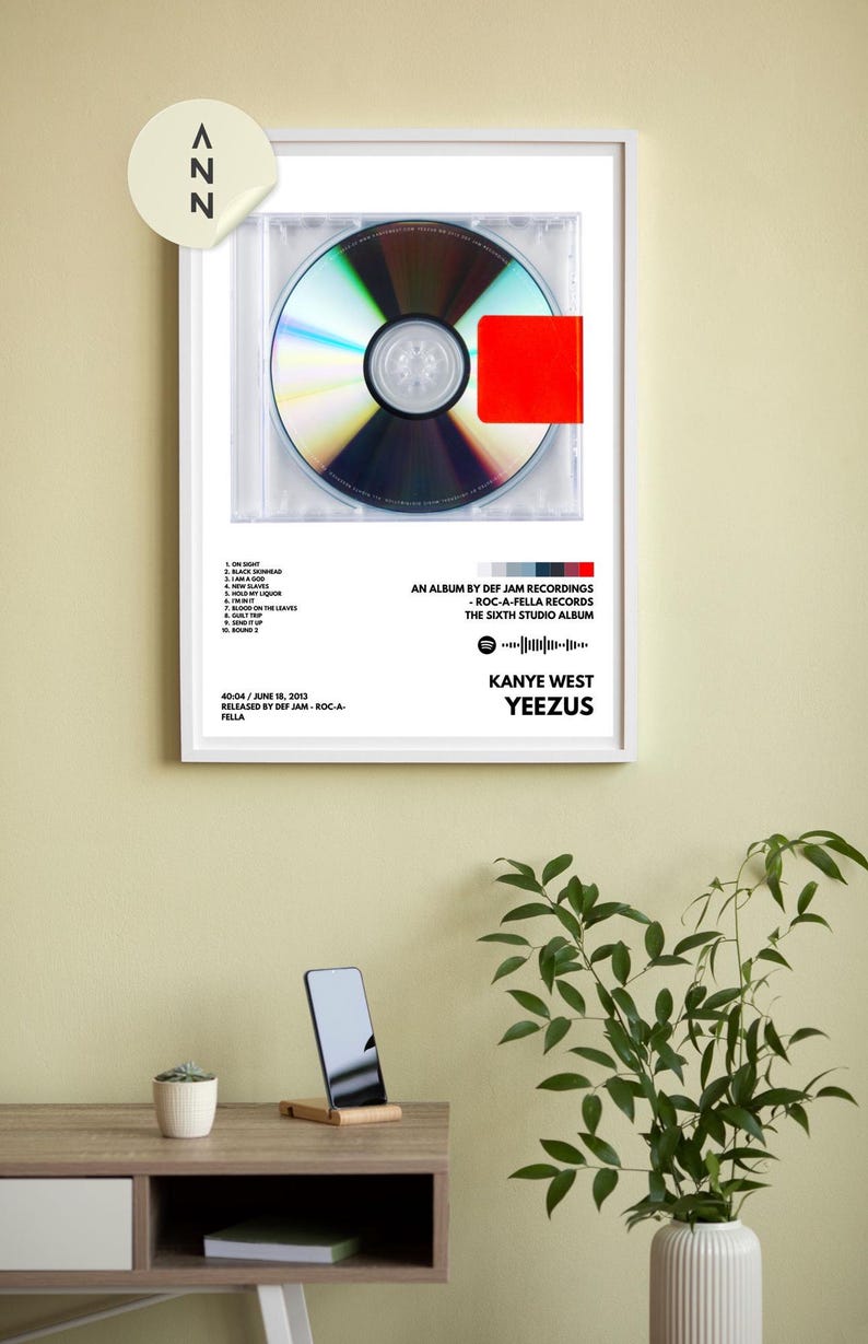 Kanye West Yeezus Album Poster / Album Cover Poster / Wall Decor ...