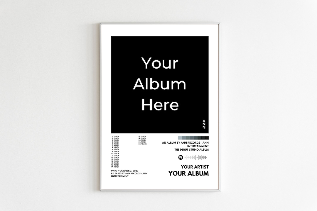 Custom Album Poster / Album Cover Poster / Wall Decor / Poster Design ...