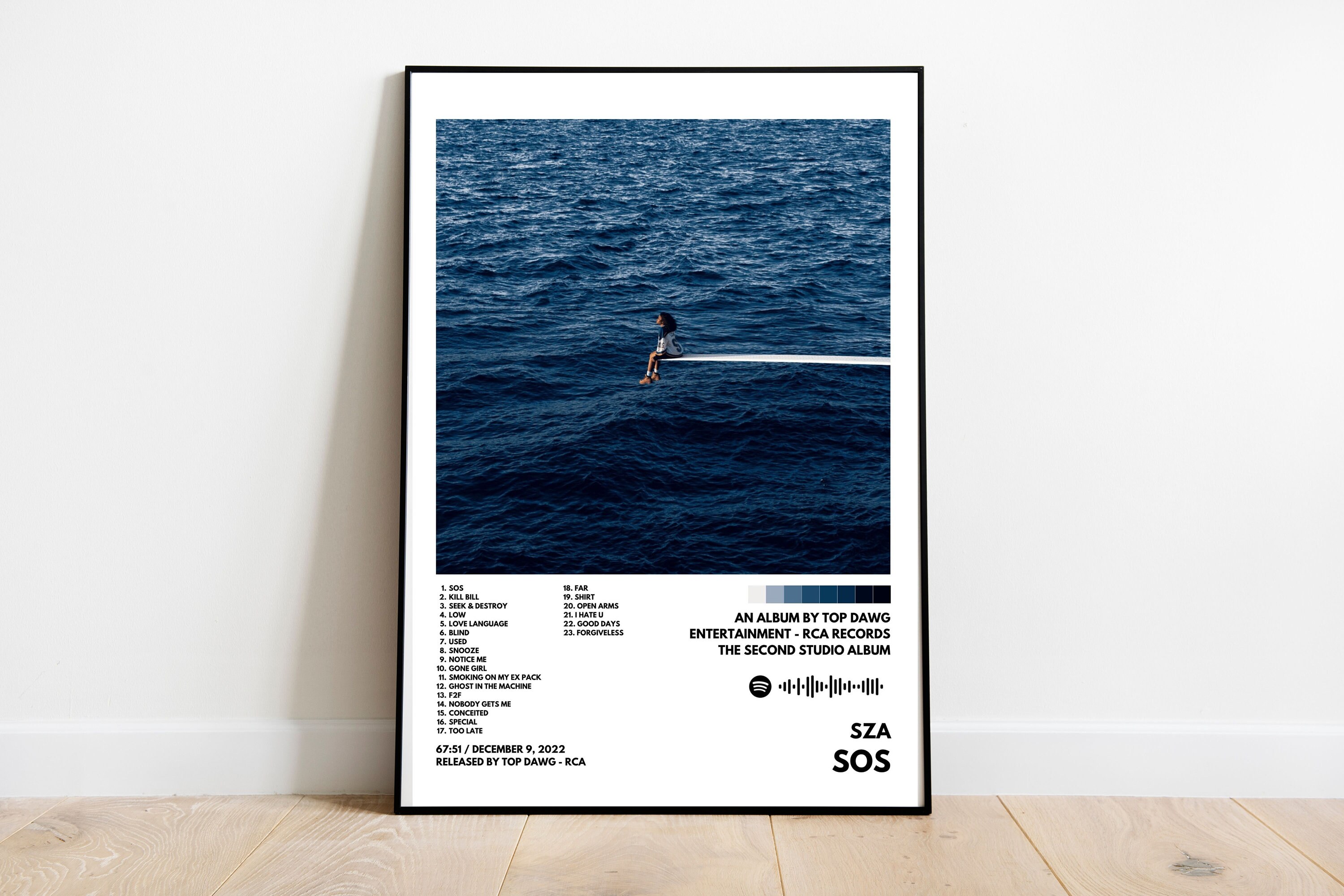 SZA SOS Album Poster / Album Cover Poster / Wall Decor / Poster Design ...