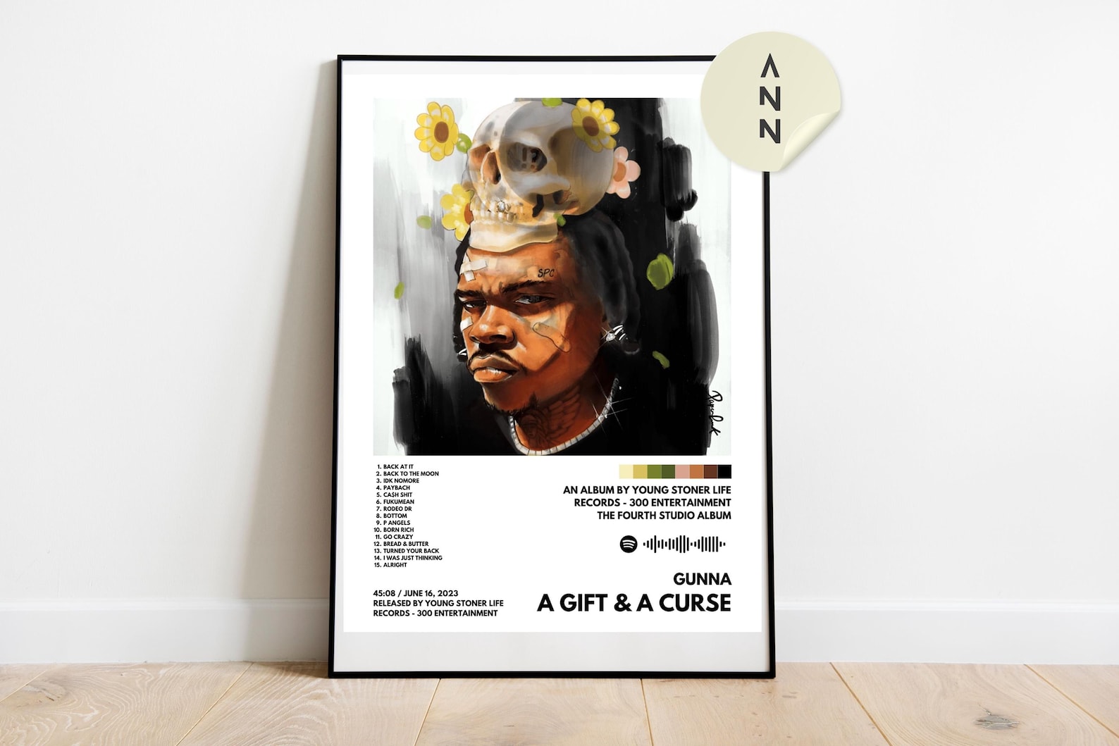 Gunna - A Gift & A Curse Album Poster / Album Cover Poster / Wall Decor ...