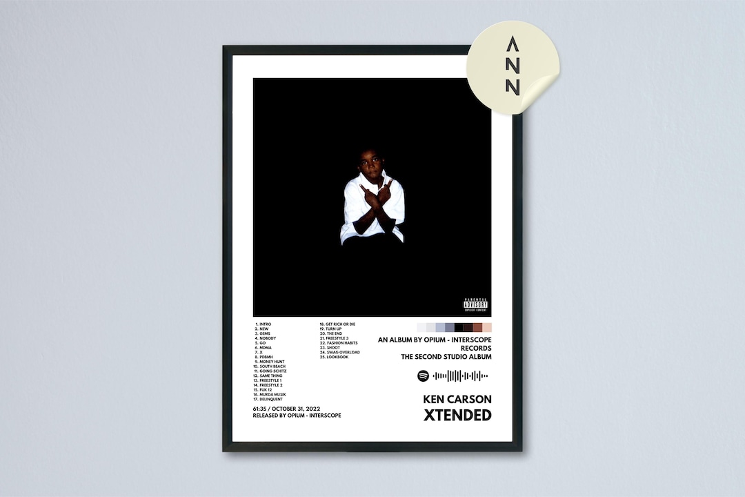 Ken Carson - XTENDED Album Poster / Album Cover Poster / Wall Decor ...